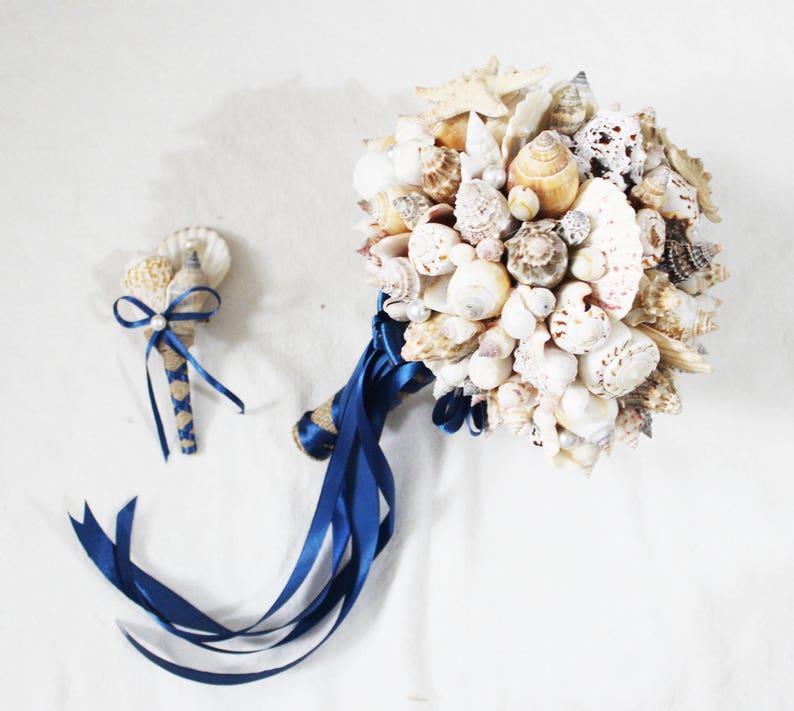 Shell Bouquet Bridal Bouquet Sea Bridesmaid Bouquet Beach - Etsy