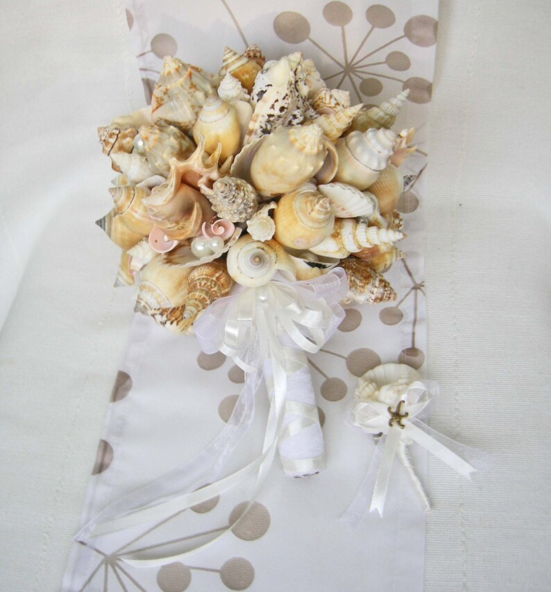 Sea Shell Bouquet Bridal Bouquet Sea Bridesmaid Bouquet - Etsy