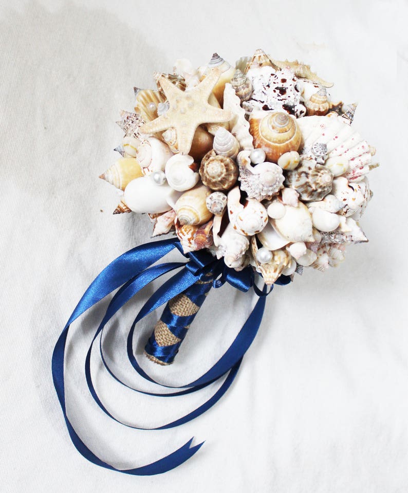 Shell Bouquet, Bridal Bouquet Sea, Bridesmaid Bouquet, Beach Wedding ...