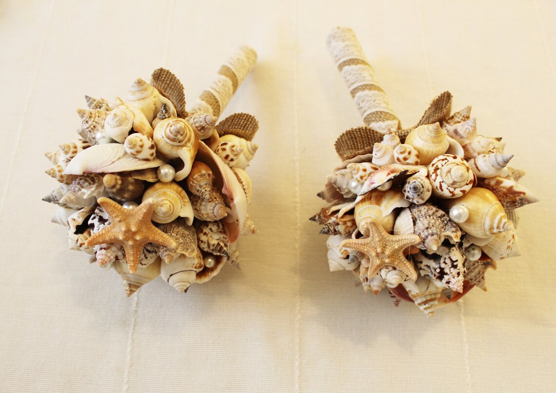 Shell Bouquet, Bridal Bouquet Sea, Bridesmaid Bouquet, Beach Wedding ...