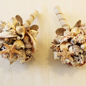 Shell Bouquet, Bridal Bouquet Sea, Bridesmaid Bouquet, Beach Wedding ...