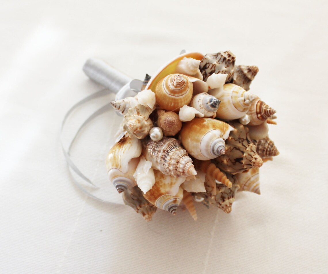 Sea Shell Bouquet Bridal Bouquet Sea Bridesmaid Bouquet | Etsy