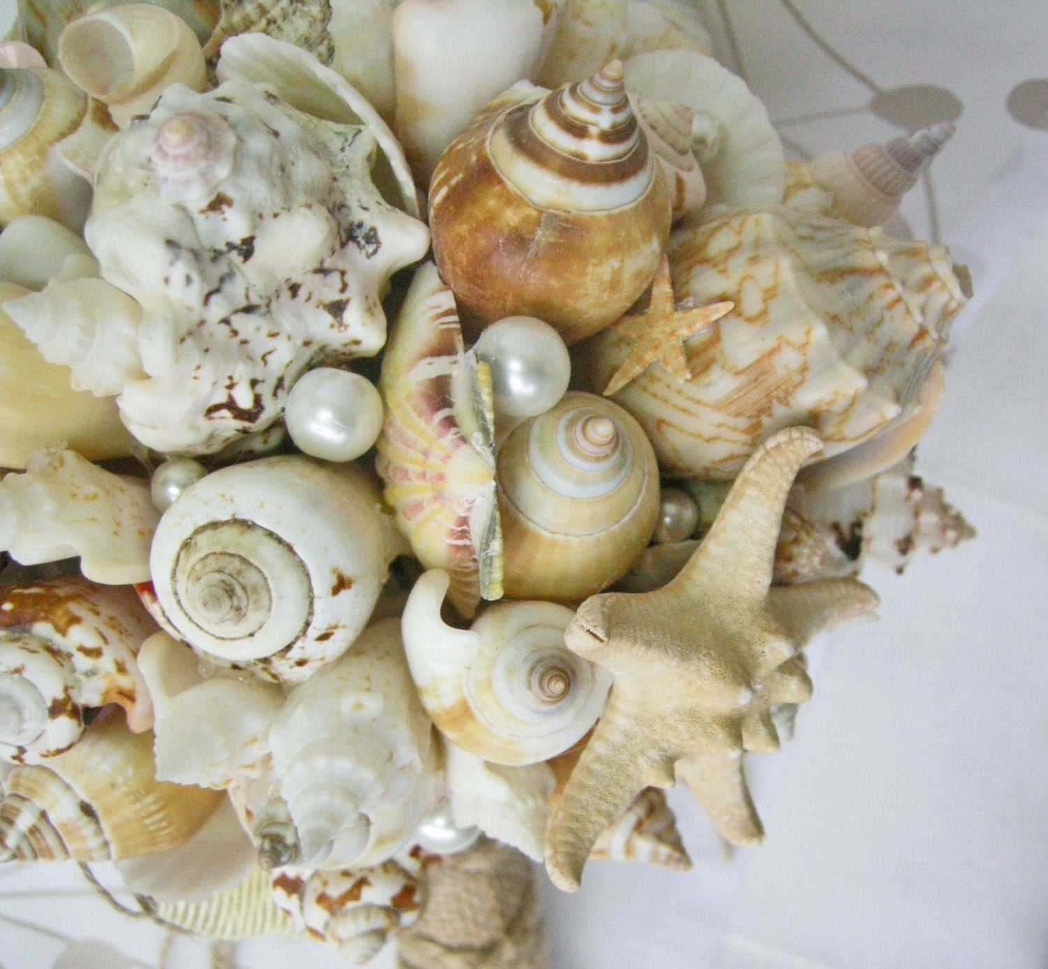 Sea Shell Bouquet, Bridal Bouquet Sea, Bridesmaid Bouquet, Beach ...