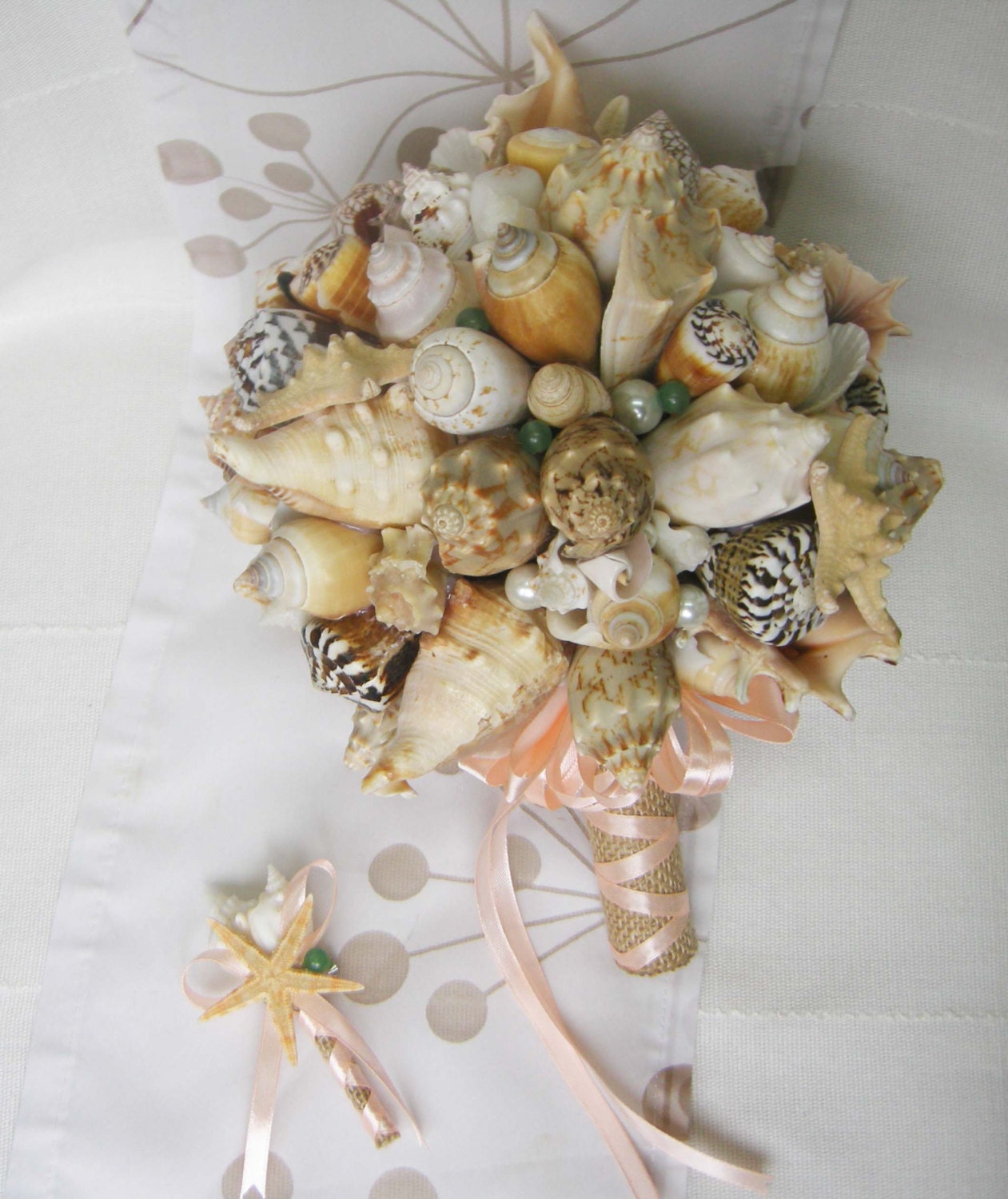 Sea shell Bouquet Bridal Bouquet Sea Bridesmaid Bouquet | Etsy