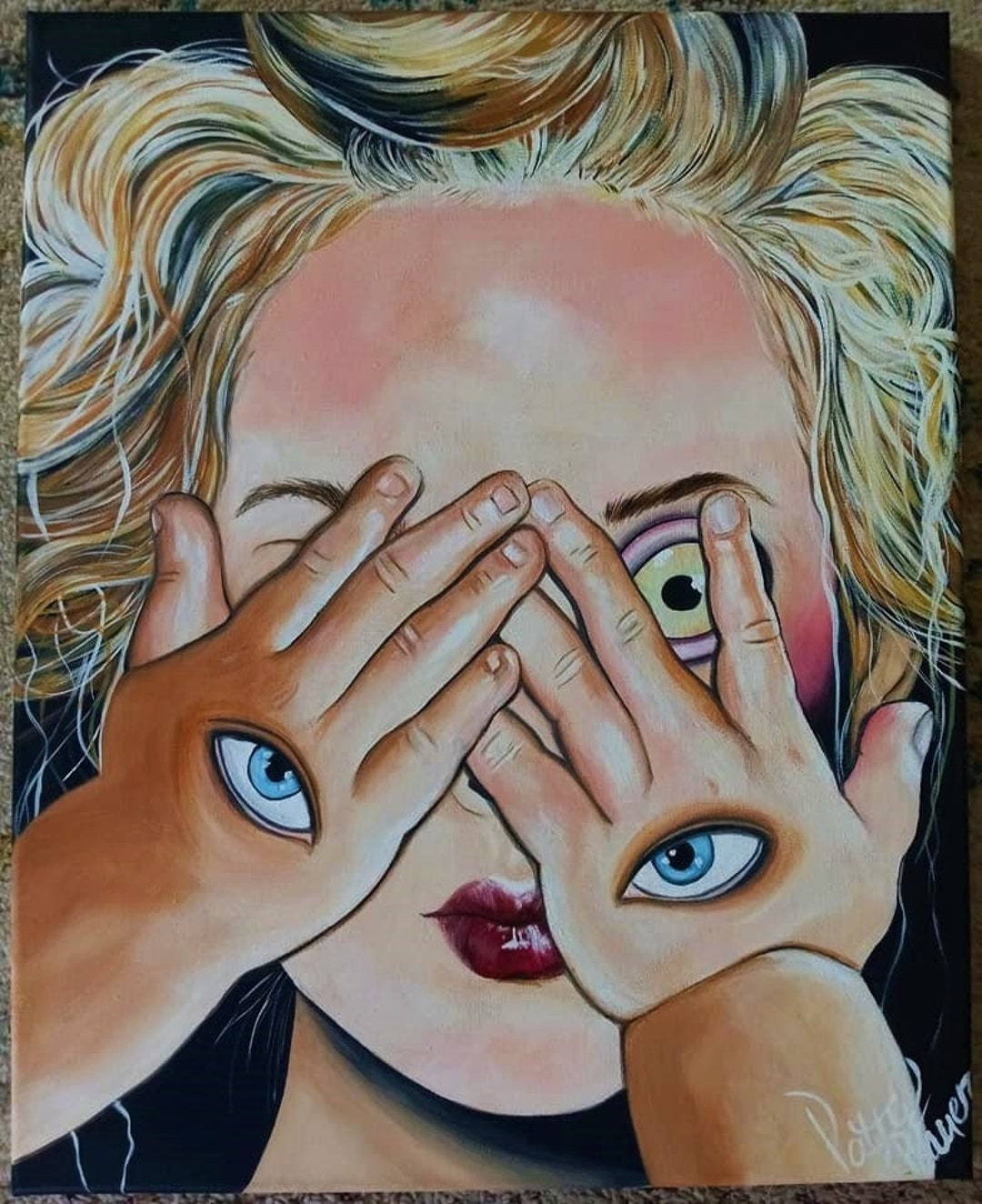 Acrylic Fine Art Painting on Canvas "sisters3" - Etsy