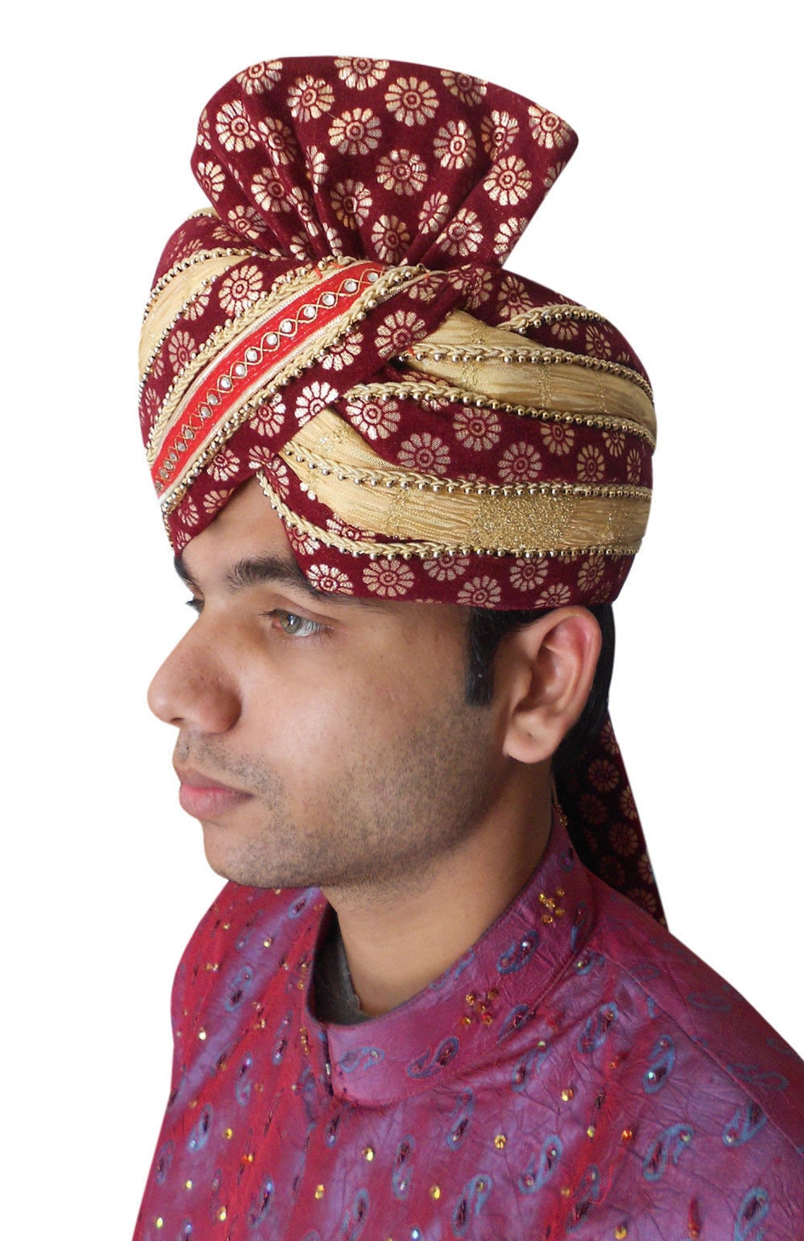 Men Hat Indian Traditional Safa Handmade Wedding Multi-Color | Etsy