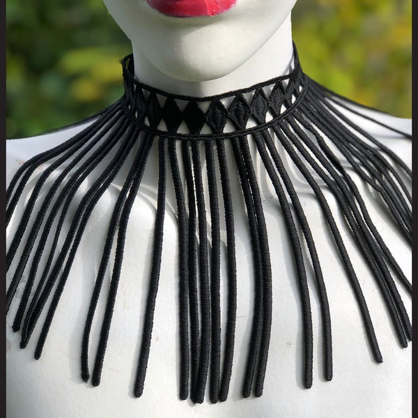 Fringe Choker - Etsy