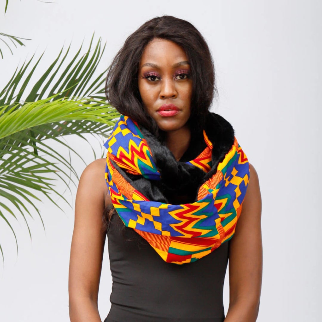 African Ankara Kente Scarf Fashion African Print Ankara Scarf ...