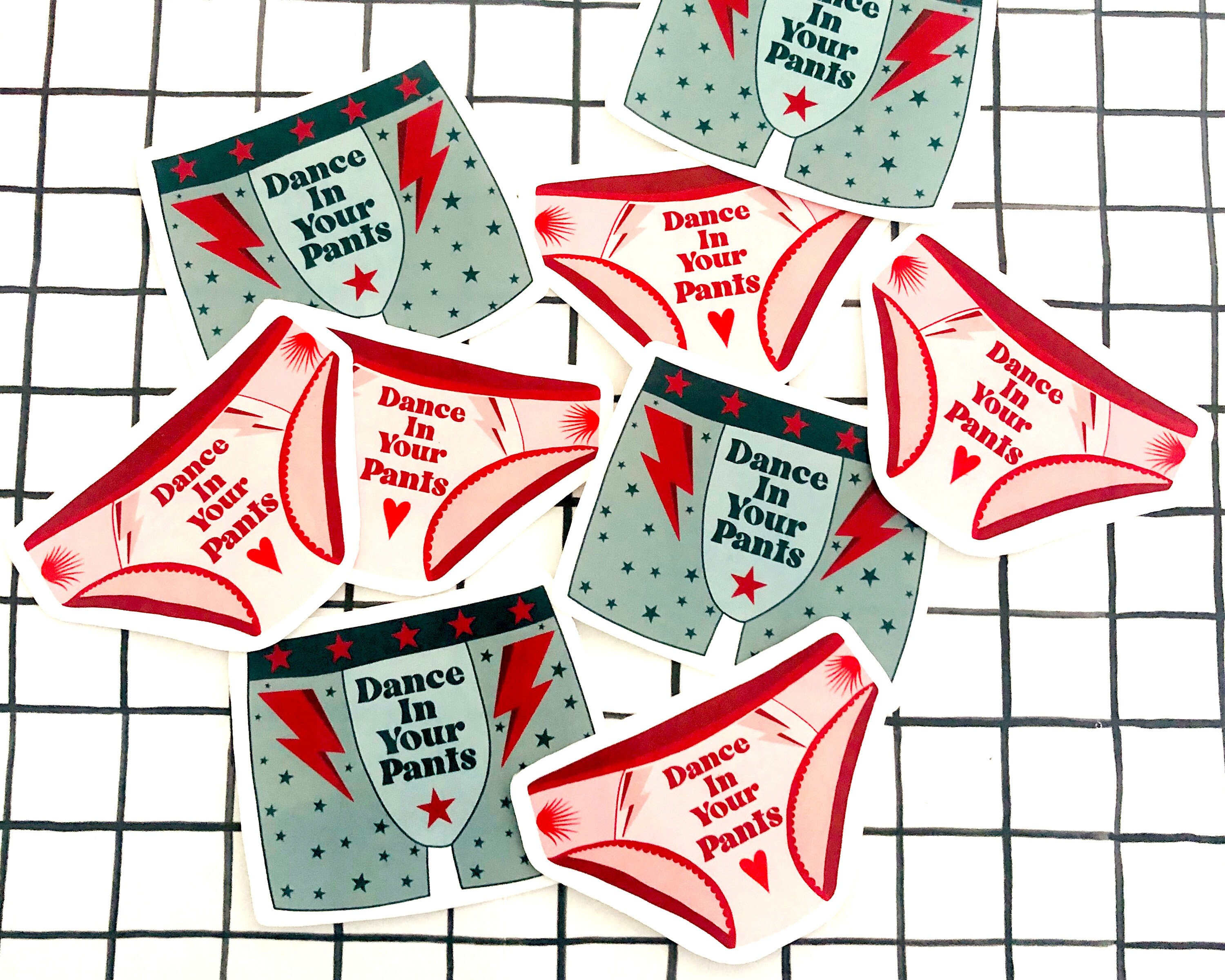 Dance in Your Pants Sticker Underpants Gift Cute Pants Sticker Knickers ...