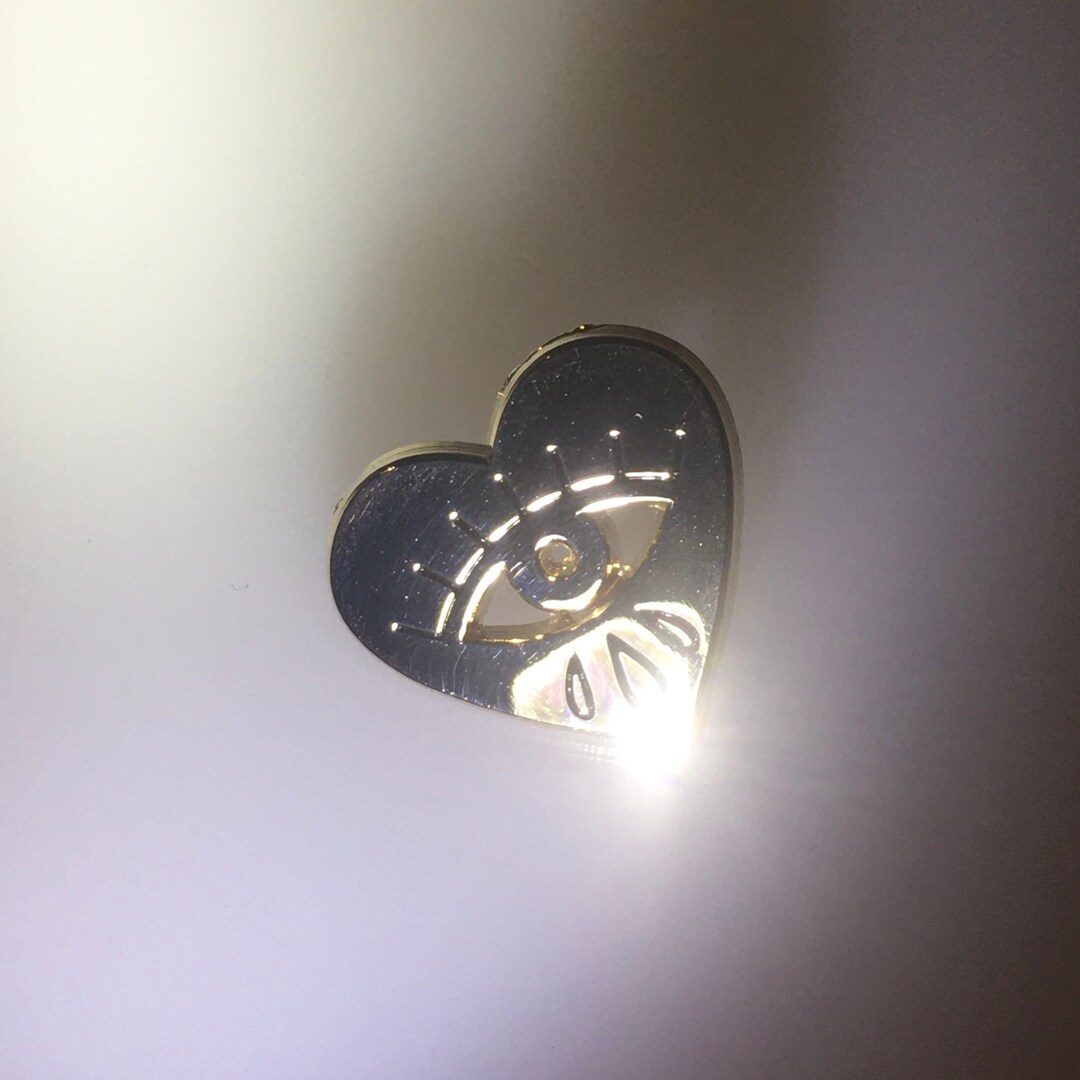 Gold Crying Heart Eye Pin - Etsy