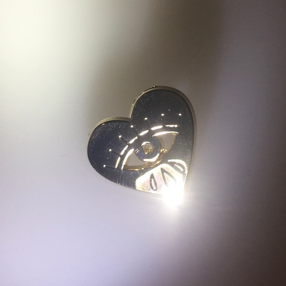 Gold Crying Heart Eye Pin - Etsy