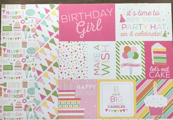 12x12 Birthday Wishes Paper Set | Etsy