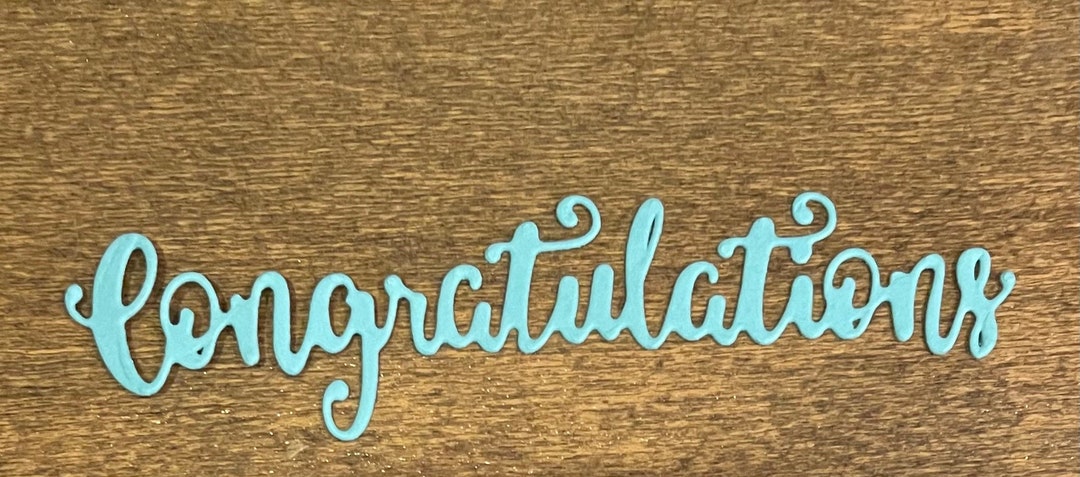 Congratulations Die Cuts - Etsy