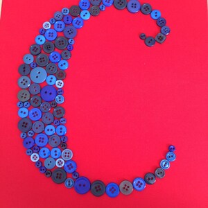 Initial Button Art - Etsy