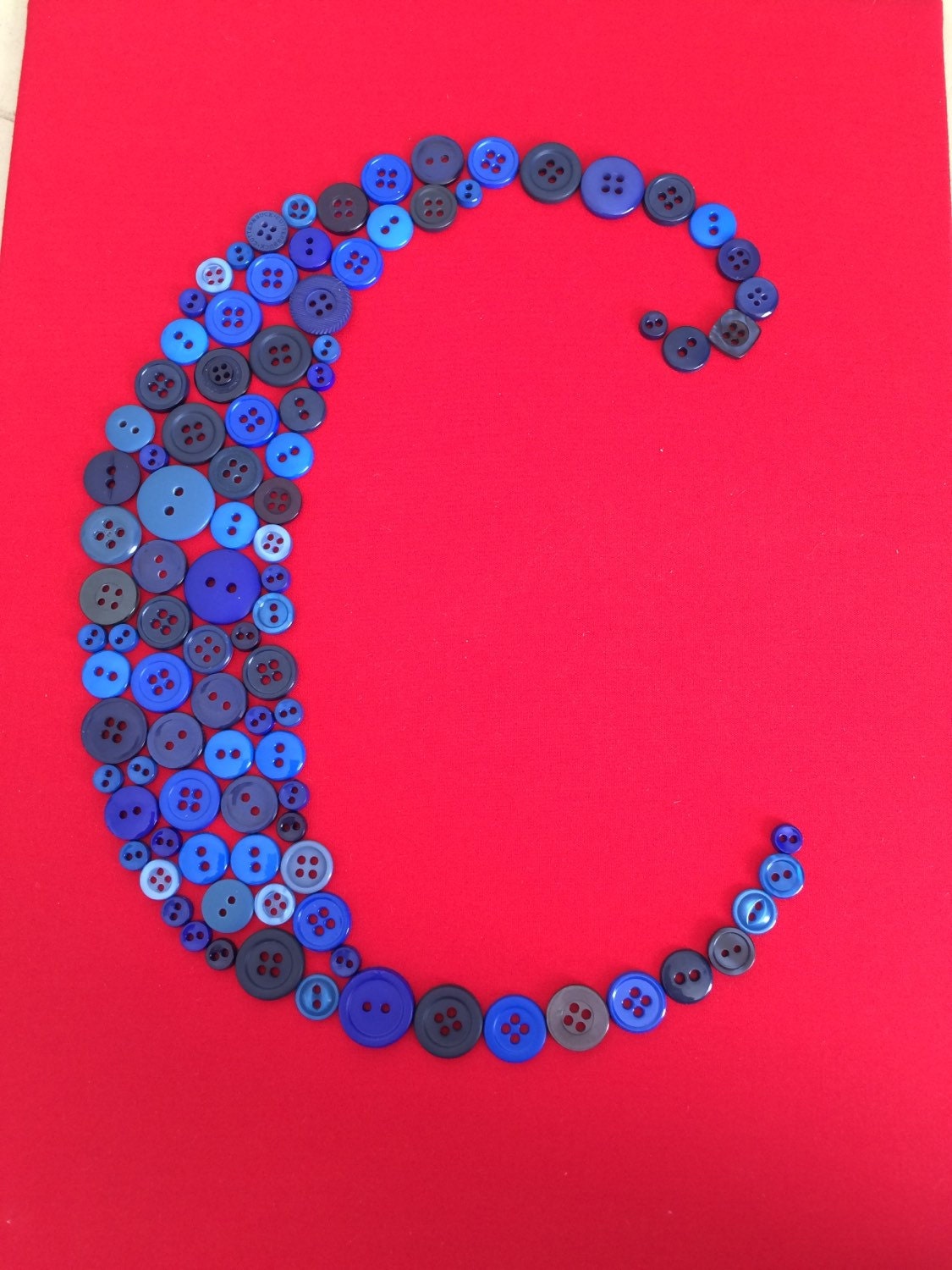 Initial Button Art - Etsy