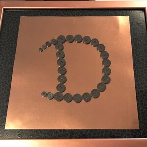 Initial Button Art - Etsy