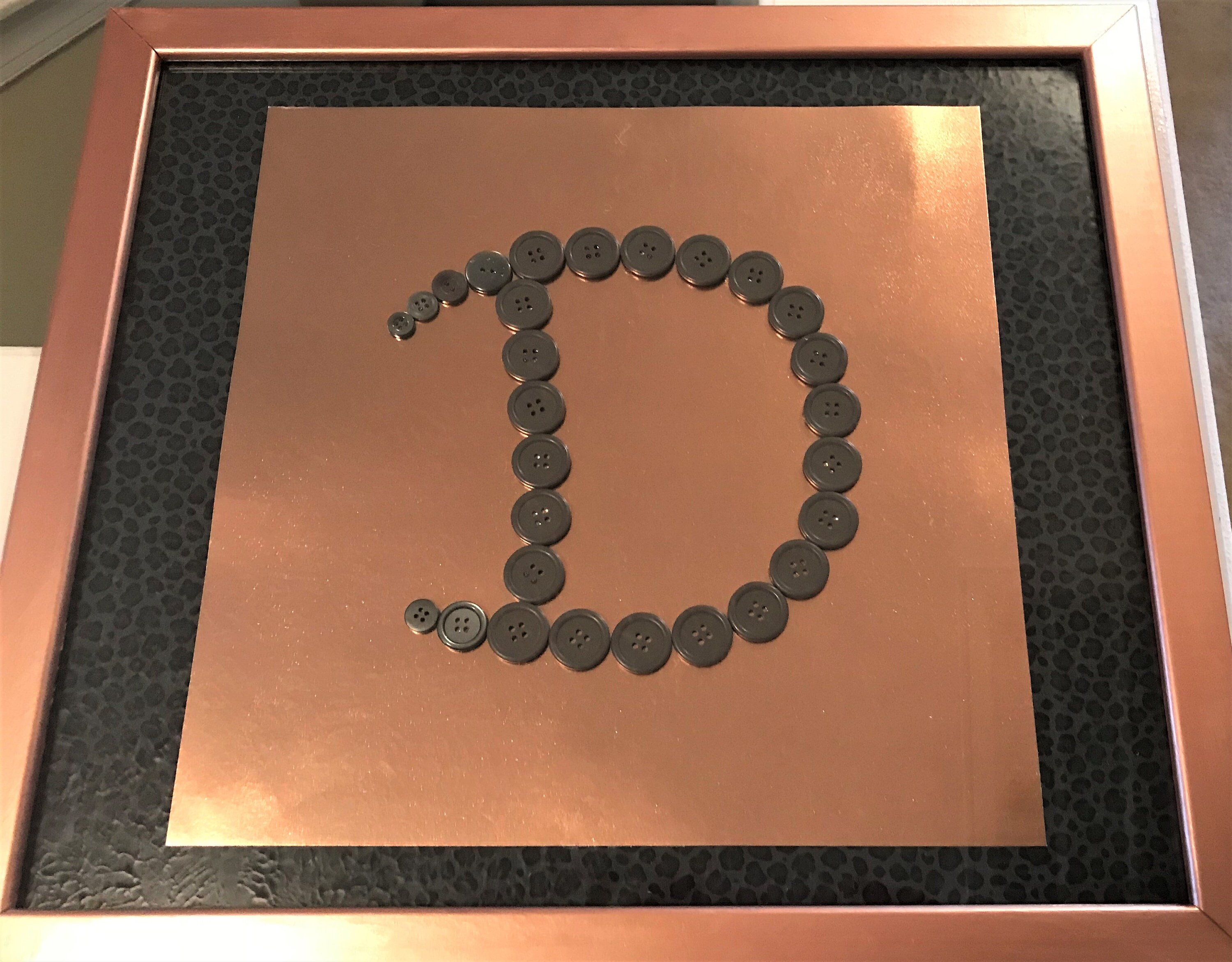 Initial Button Art - Etsy