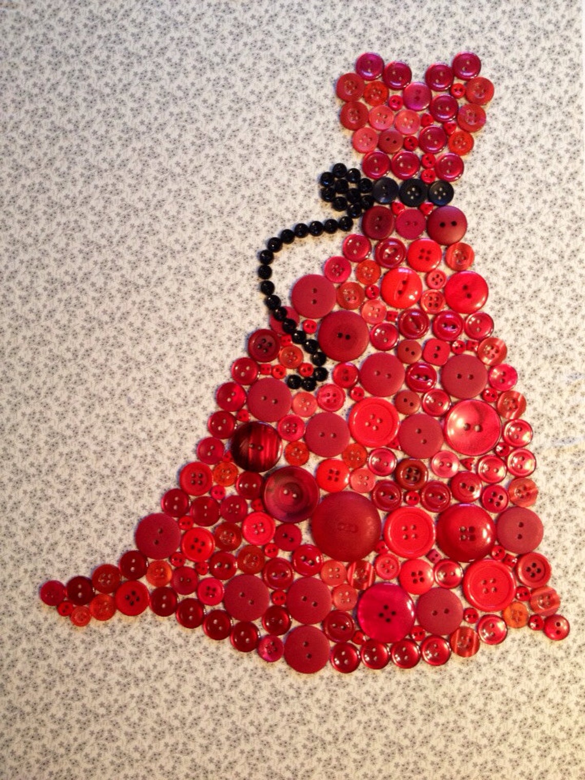 The Red Dress Button Art - Etsy