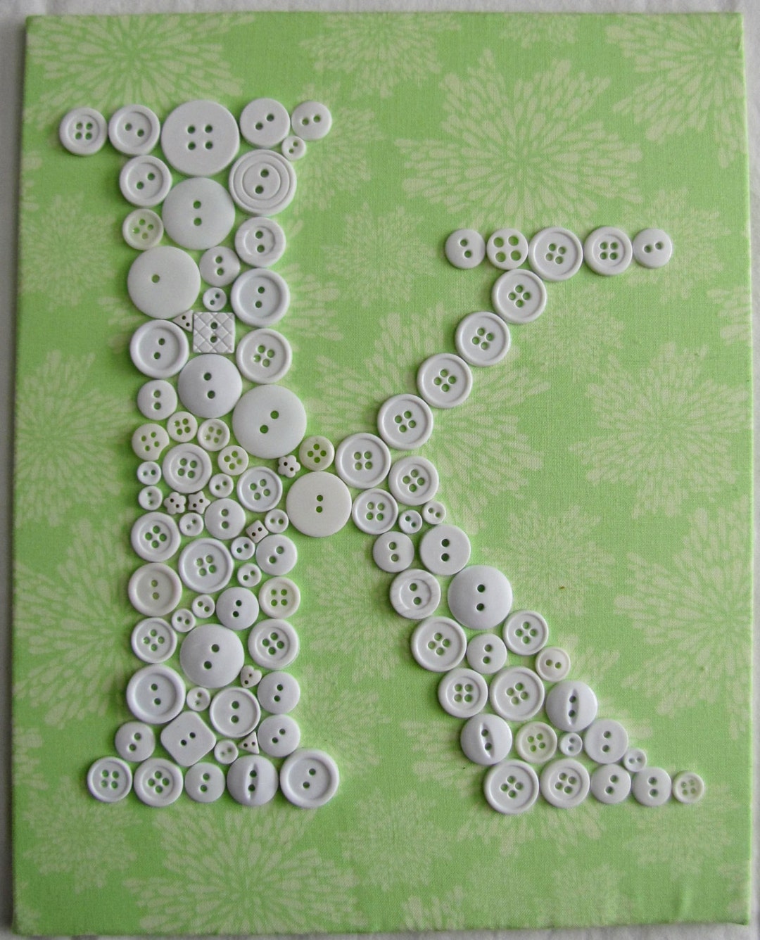 Initial Button Art - Etsy