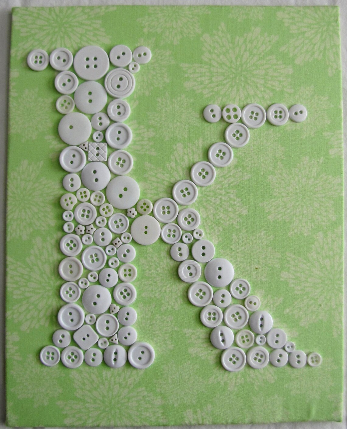 Initial Button Art - Etsy