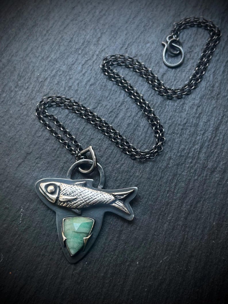 EMERALD FISH TALISMAN - Etsy