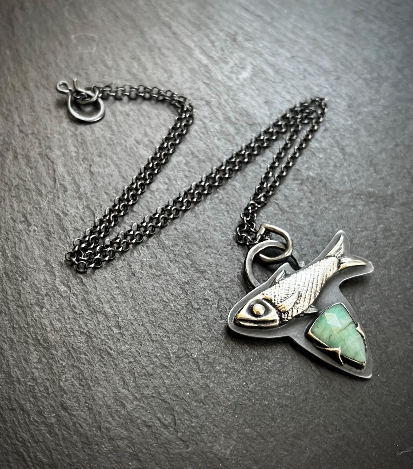 EMERALD FISH TALISMAN - Etsy