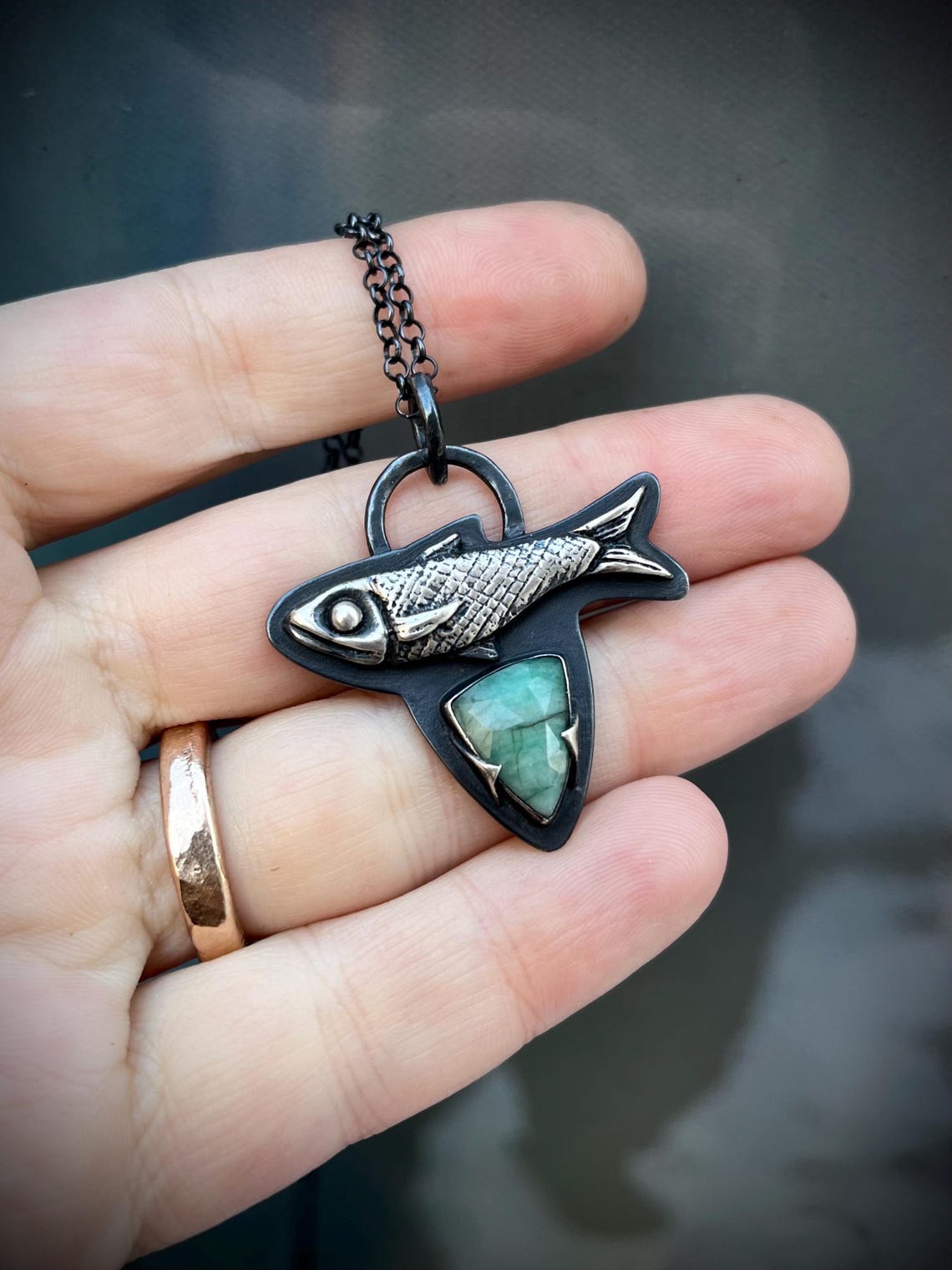 EMERALD FISH TALISMAN - Etsy