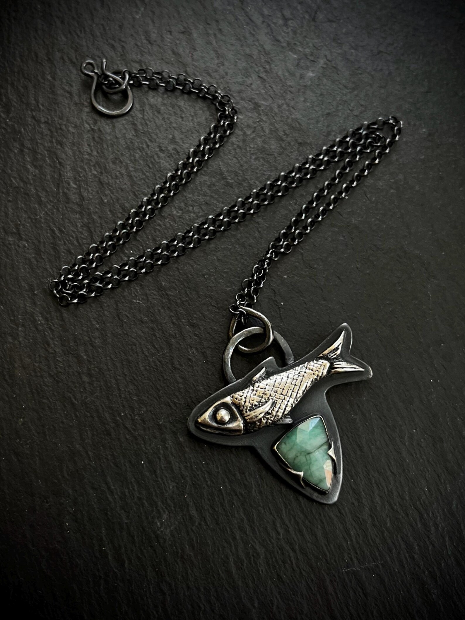 EMERALD FISH TALISMAN - Etsy