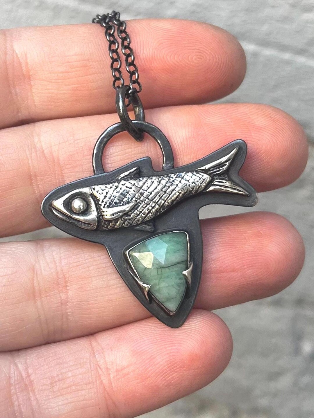 EMERALD FISH TALISMAN - Etsy