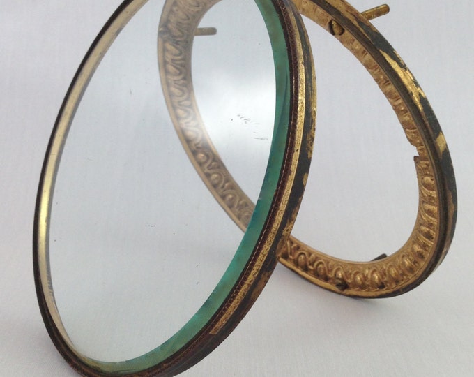 Antique Brass Clock Bezel With Beveled Glass Clock Face Glass Cover ...