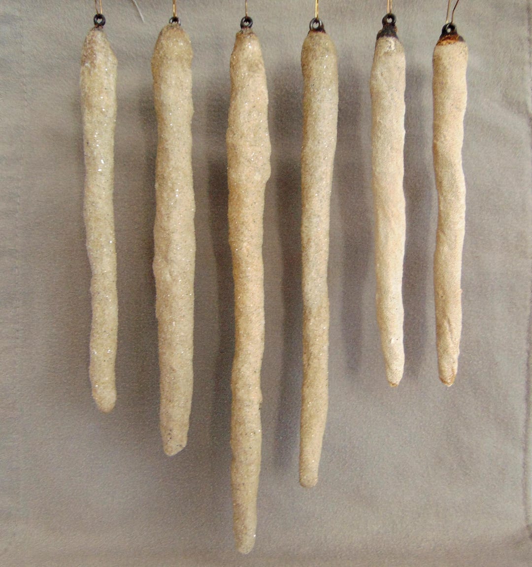 6 Rare Antique German Large Christmas Tree Paper Mache Ornaments ...