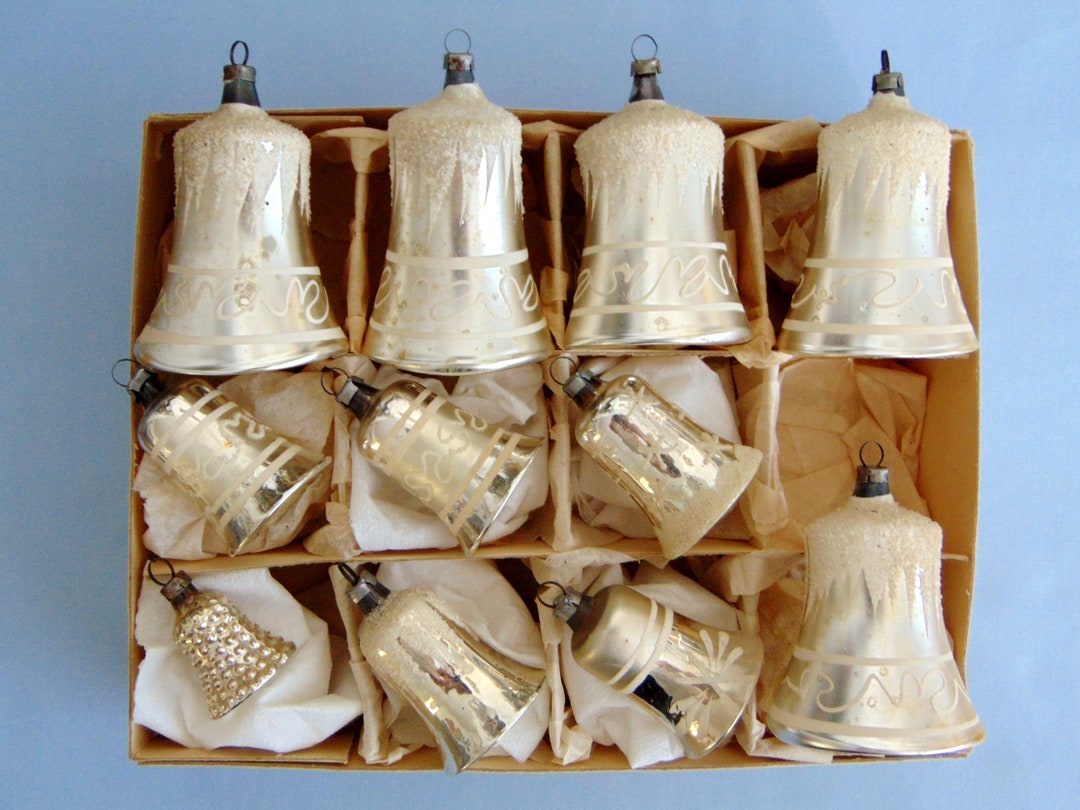 11 Antique German Lauscha Glass Christmas Tree Ornaments Bells - Etsy