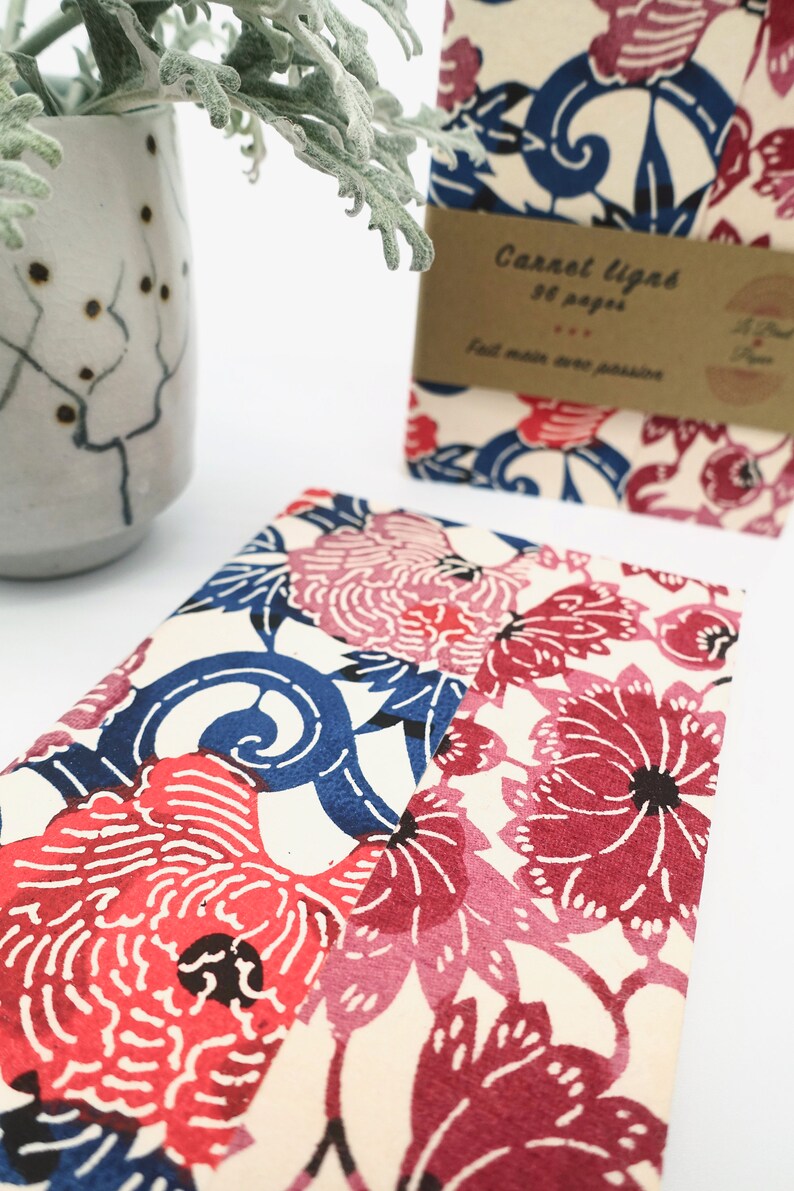 Ethnic spirit notebook Japanese paper diary lined writing | Etsy