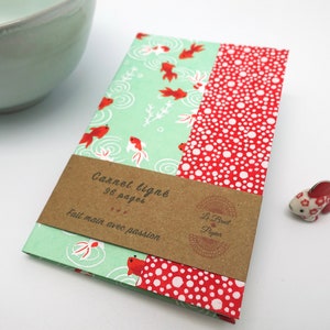 A6 Japanese Paper Diary, Zen-style Pocket Notebook, Koi Carp Goldfish ...