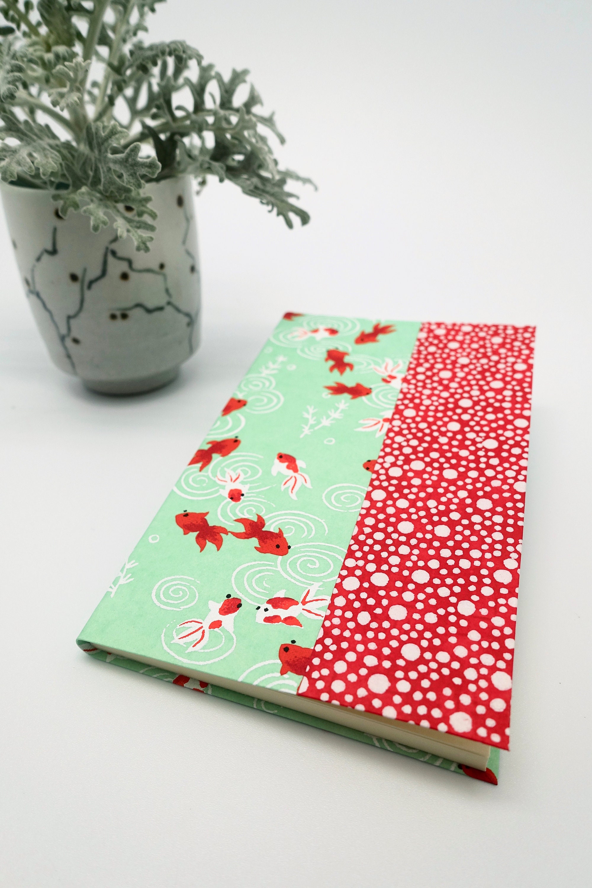 A6 Japanese Paper Diary, Zen-style Pocket Notebook, Koi Carp Goldfish ...