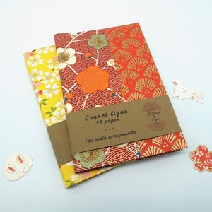 Small Orange Japanese Paper Notebook Rust and Gold Sakura A6 - Etsy