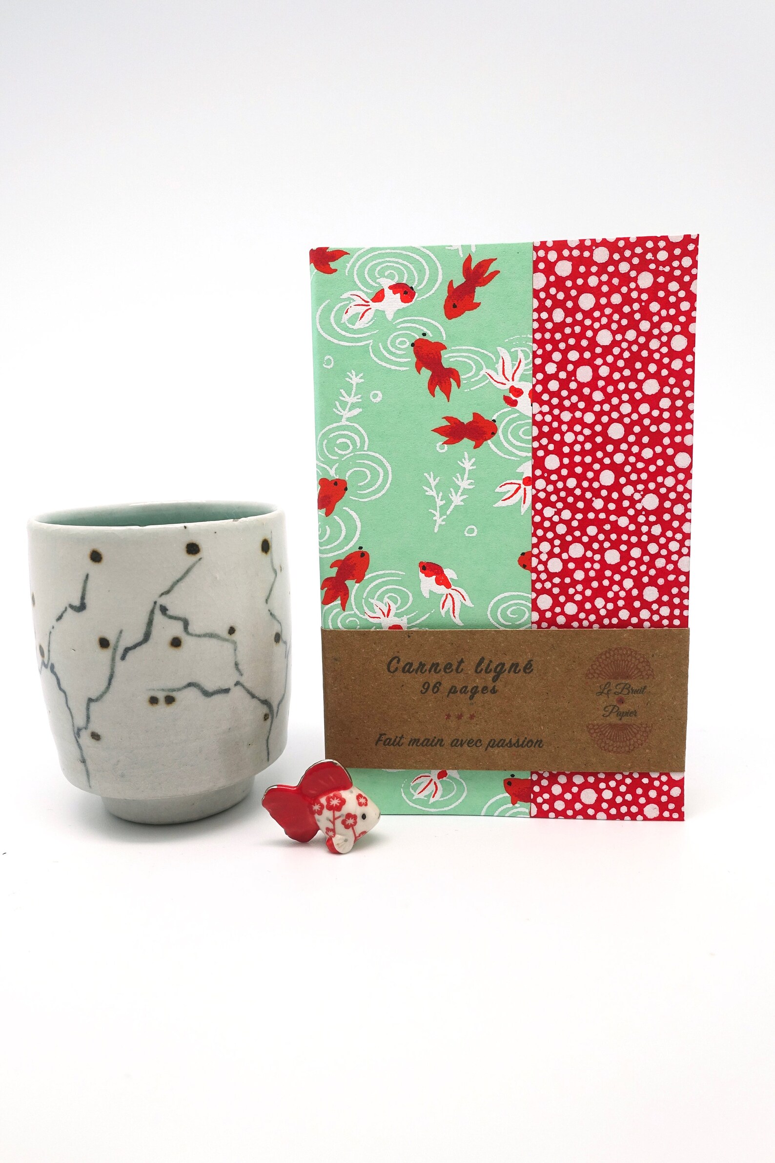 A6 Japanese Paper Diary, Zen-style Pocket Notebook, Koi Carp Goldfish ...