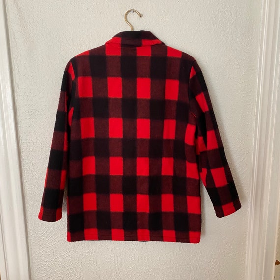 Vintage Kenny Rogers Red Buffalo Check Fleece Blazer … - Gem