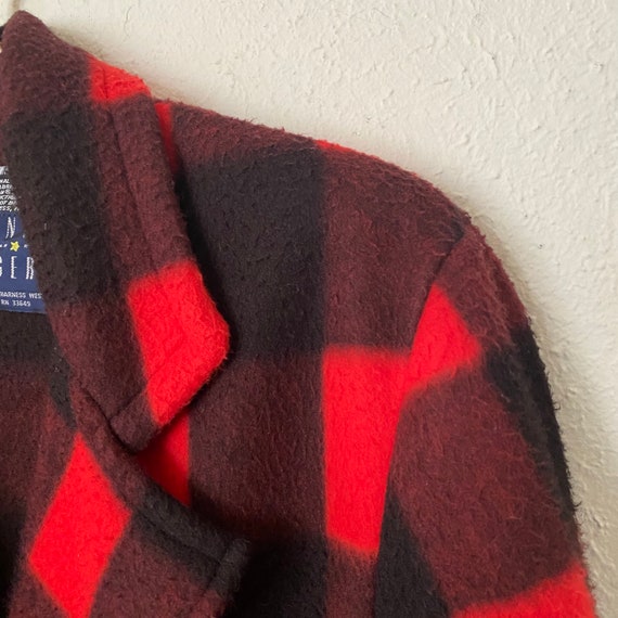 Vintage Kenny Rogers Red Buffalo Check Fleece Blazer … - Gem