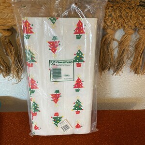 VTG 80s NOS Christmas Tablecloth Paper for Seasons Christmas Tree - Etsy