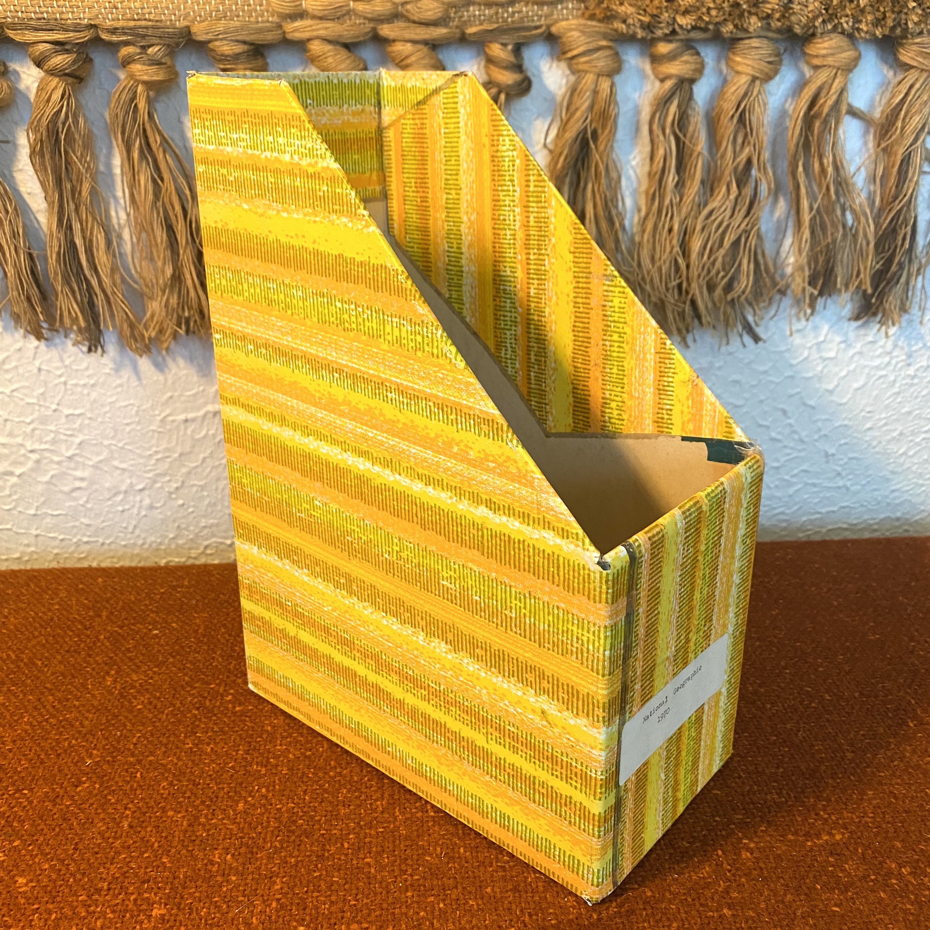 Vintage MCM 70s Magazine File Box Desk Office Organizer National ...