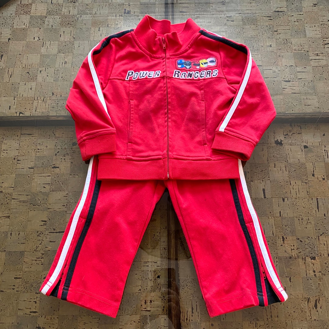 Vintage Mighty Morphin Power Rangers Kids Track Suit Pants Jacket ...