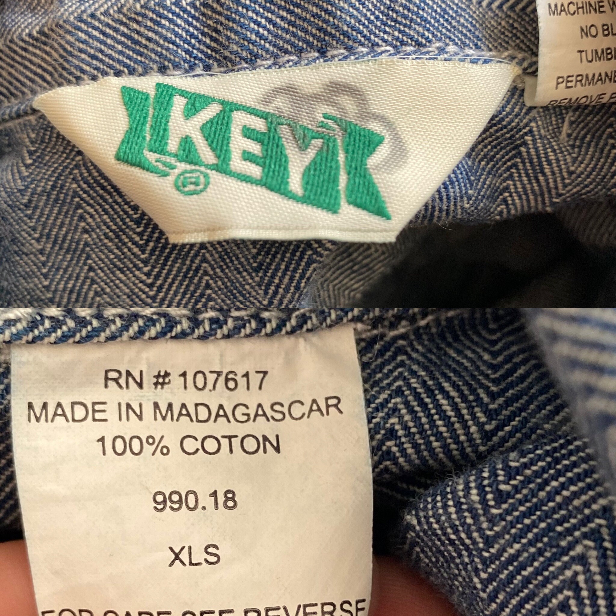 Vintage Keys 80s Herringbone Denim Coverall Size XLS Denim Overalls ...