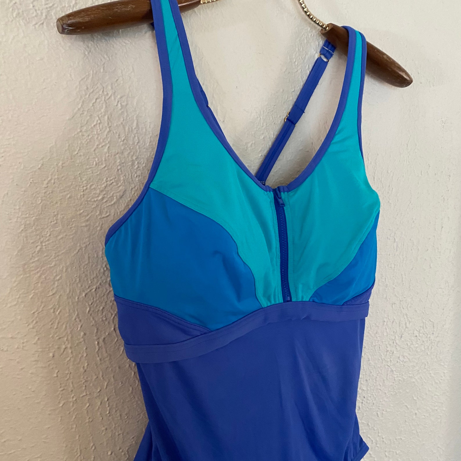 Vintage 90s Coco Reef Full Coverage Colorblock One Piece Swimsuit SZ 10 ...