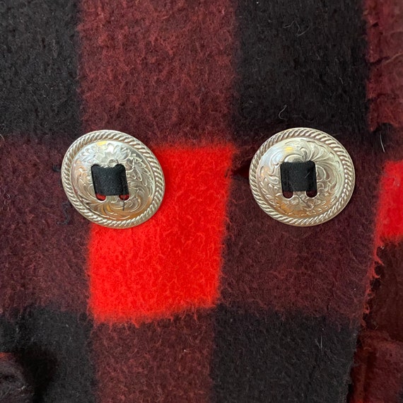 Vintage Kenny Rogers Red Buffalo Check Fleece Blazer … - Gem