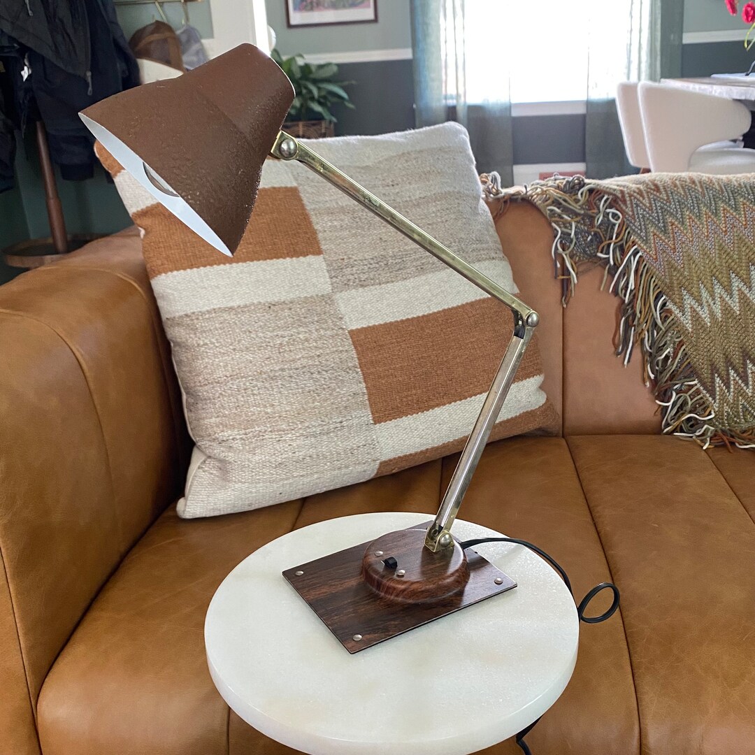 Vintage Mid Century Tensor Task Lamp, High Intensity, Wood Grain ...