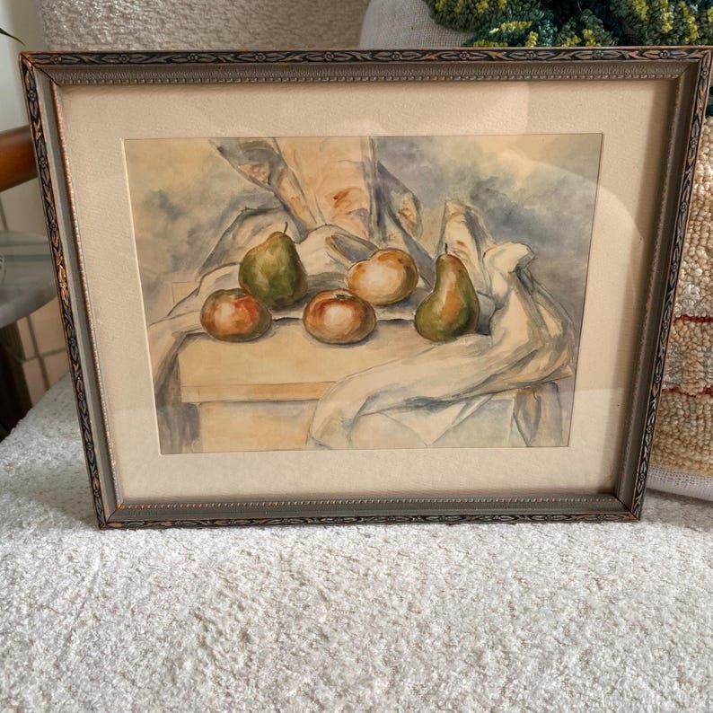 Mid Century Modern Framed Print Impressionist Fruit Still Life ...