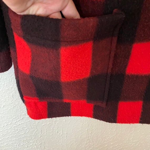 Vintage Kenny Rogers Red Buffalo Check Fleece Blazer … - Gem