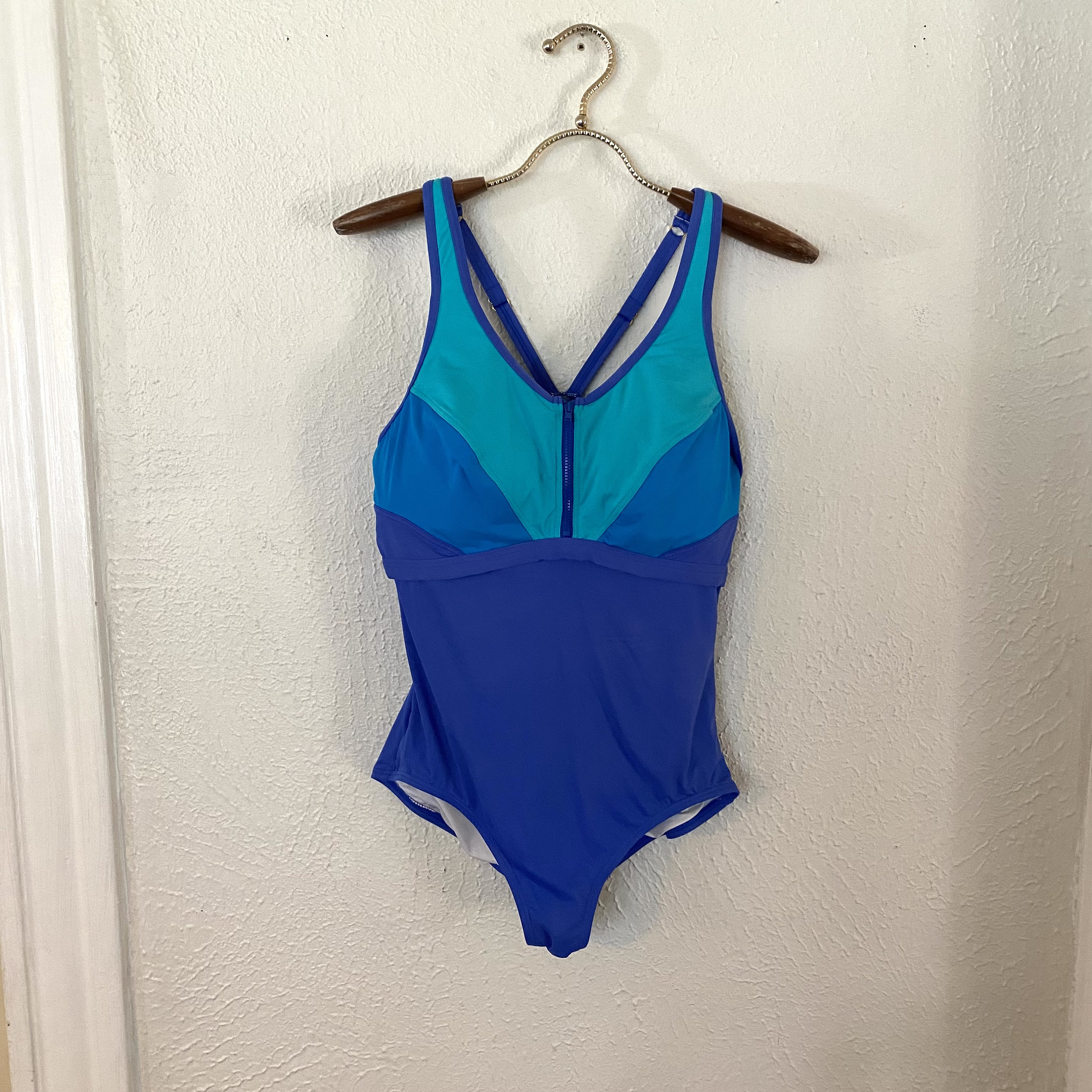 Vintage 90s Coco Reef Full Coverage Colorblock One Piece Swimsuit SZ 10 ...