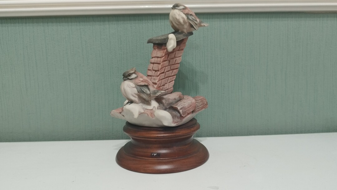 Vintage Riccardo Pennati 2 Birds on Roof and Chimney Florence 1980 - Etsy